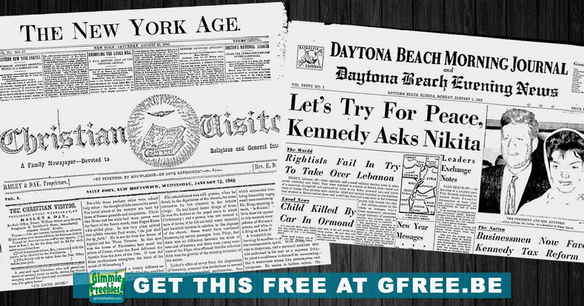 FREE Google News Archive Search - The History of Newspapers and News!